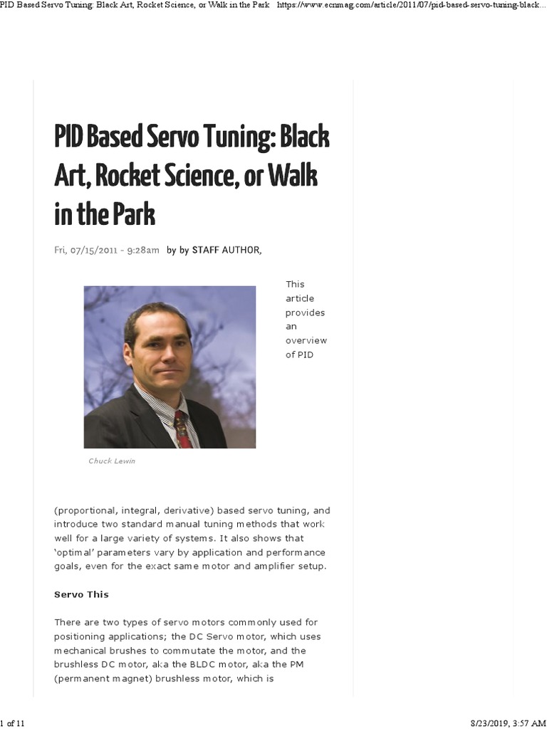 Pid Tuning | PDF | Electric Motor | Servomechanism