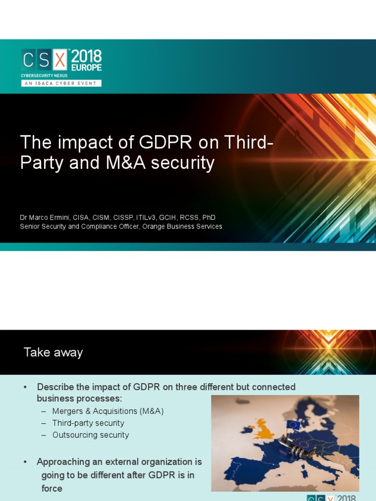 CSX2018 - GDPR 3rd Party | PDF | Computer Security | Security