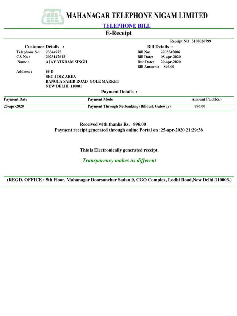 E-Receipt: Transparency Makes Us Different | PDF | Finance & Money ...