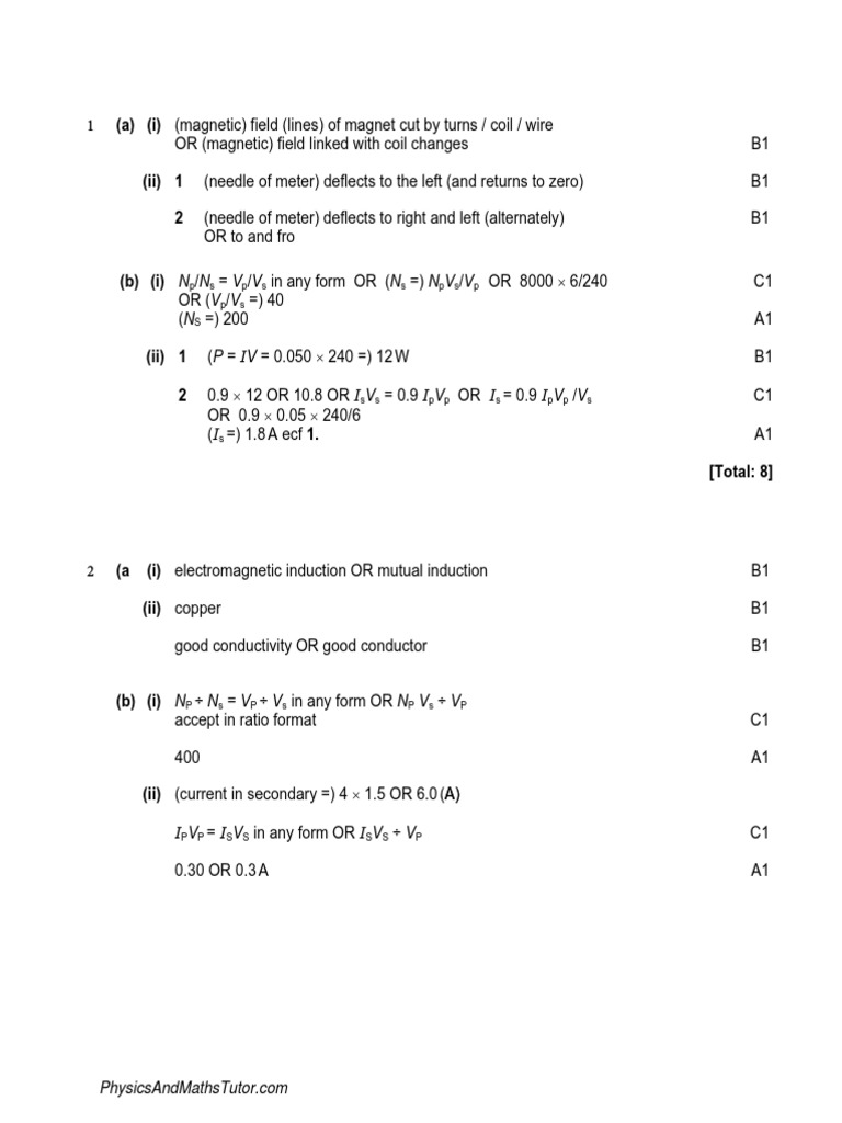 Electromagnetic Effects 1 MS PDF | PDF | Transformer | Inductor Electromagnetic Effects 1 MS PDF | PDF | Transformer | Inductor