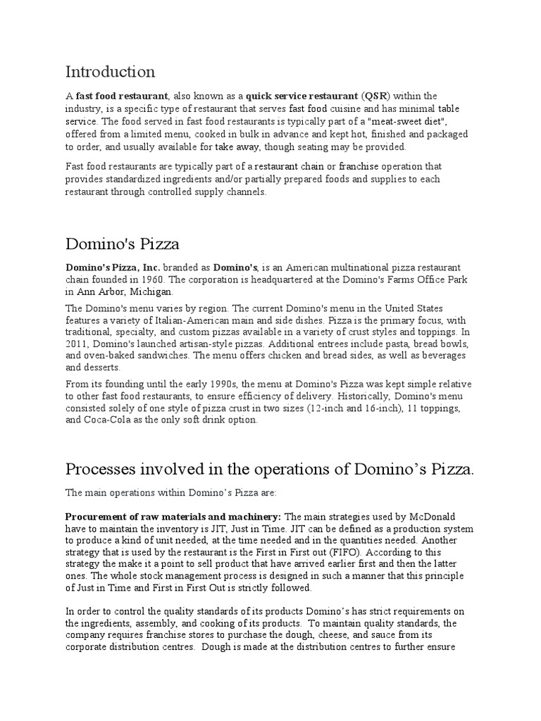 Domino's Pizza: Domino's Pizza, Inc. Branded As Domino's, Is An ...