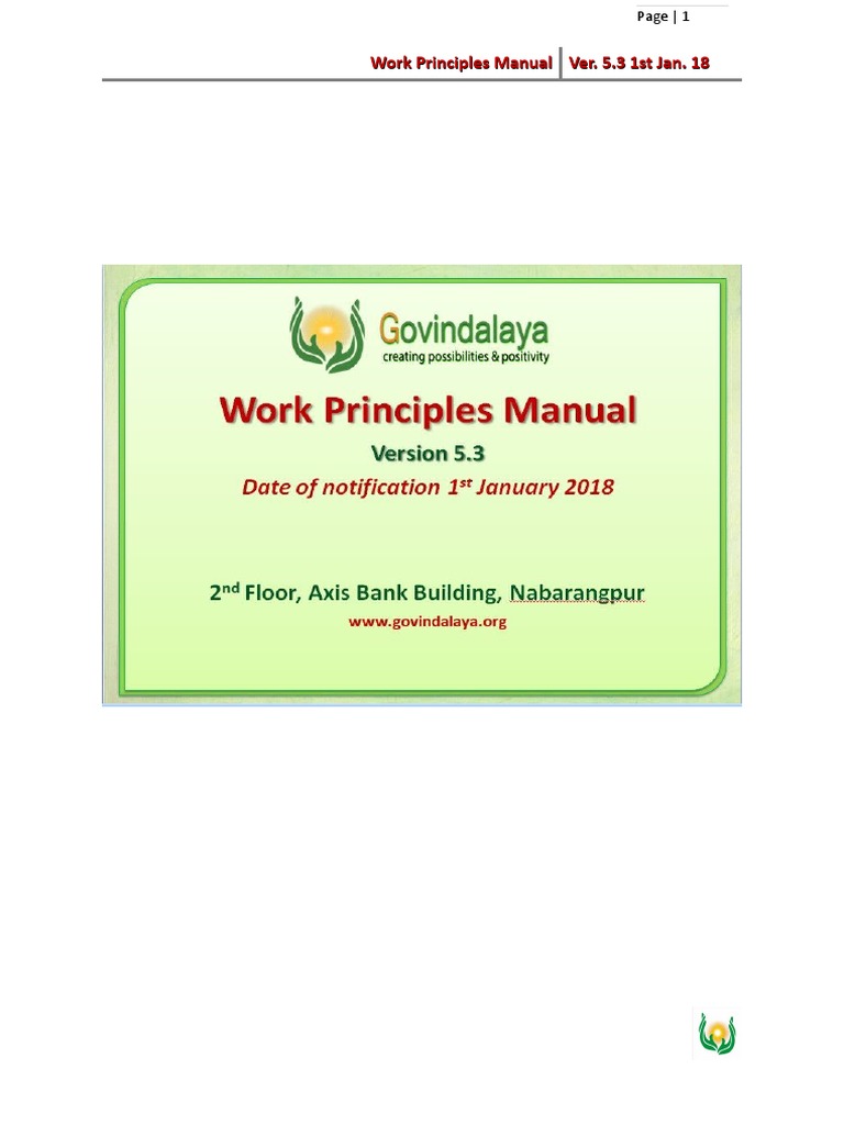Work Principles Manual (V. 5.3) - English | PDF | Computer File | Internet