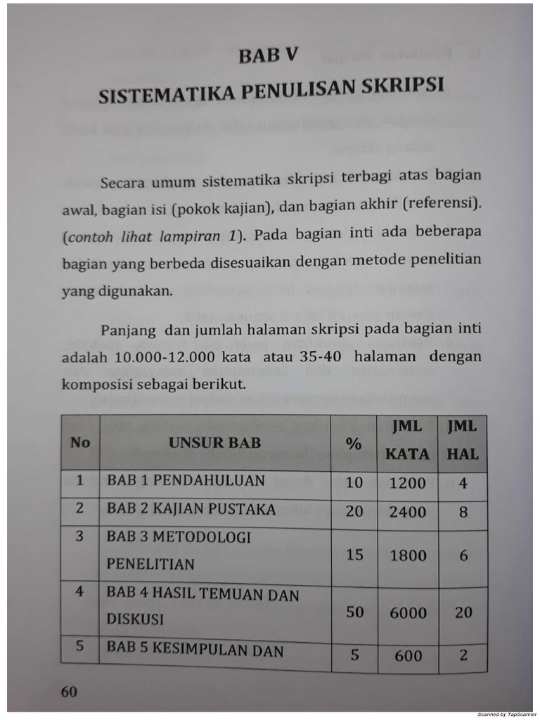 Sistematika Penulisan Skripsi PDF | PDF