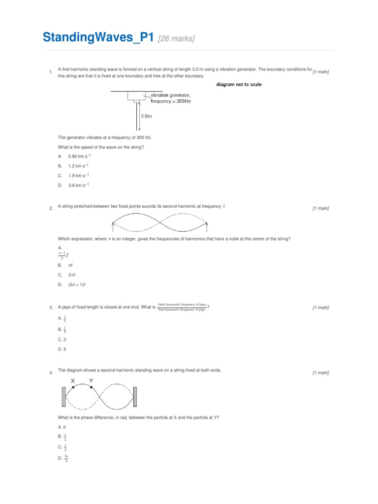 StandingWaves P1 | PDF | Harmonic | Waves