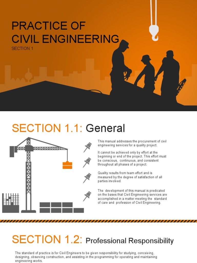 Civil Engineering Practice (Section 1) | PDF | Engineer | Engineering