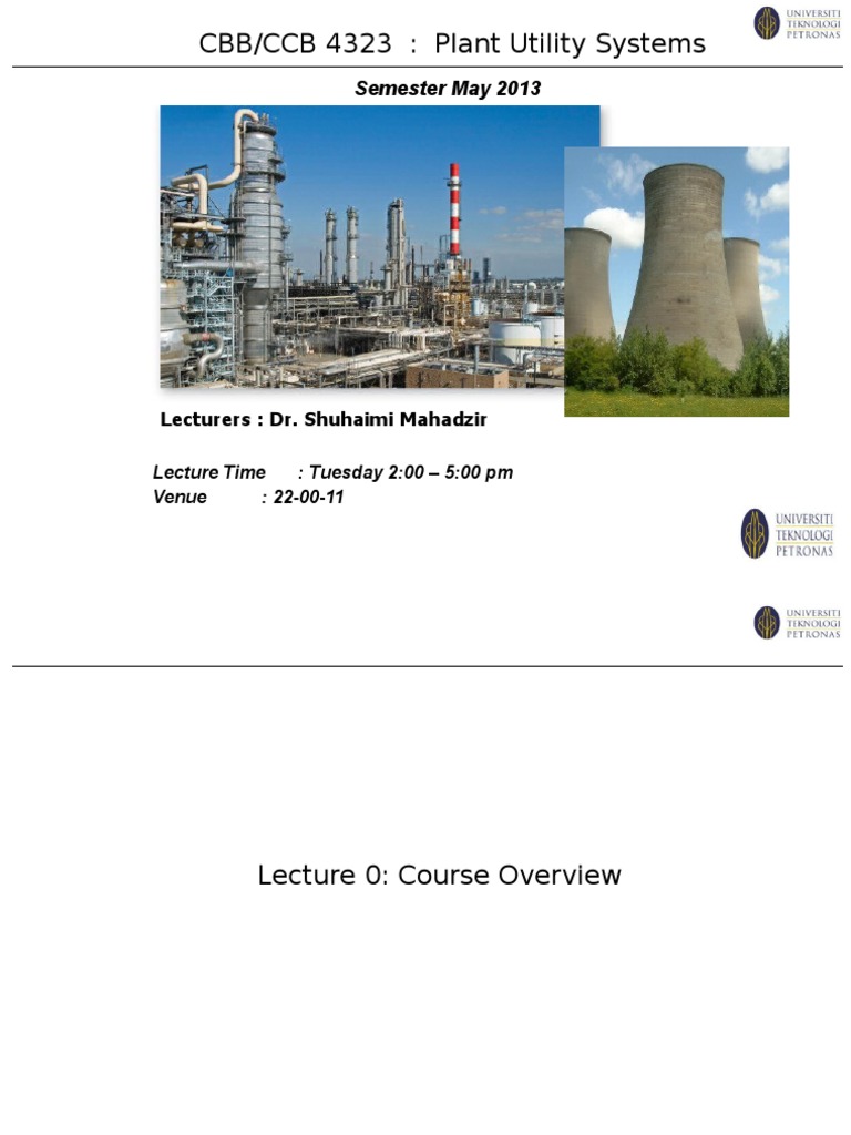 Overview Plant Utility System | PDF | Engineering | Chemical Engineering