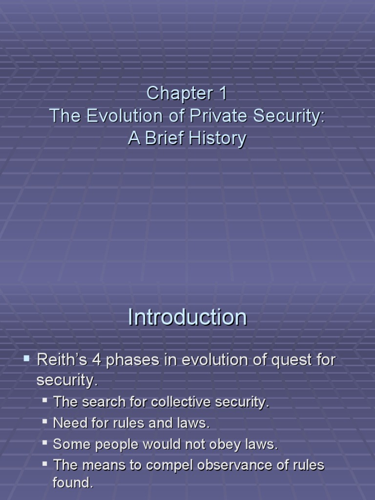 History of Private Security Evolution | PDF | Security Guard | Police