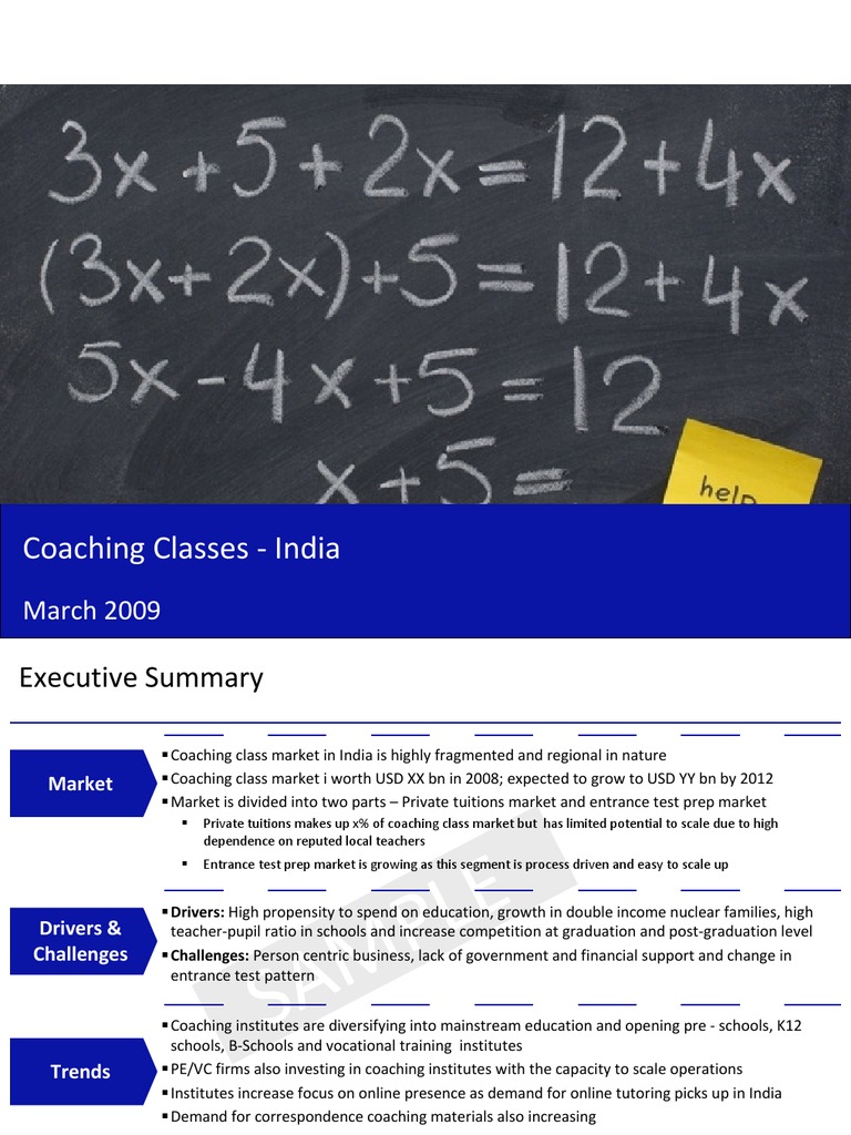 Coaching Classes India Sample | Download Free PDF | Tutor | Behavior ...