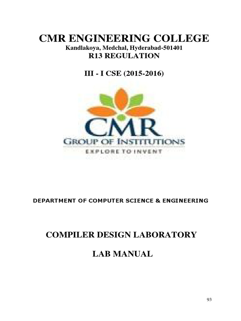 Complier Design Lab | PDF | Parsing | Compiler