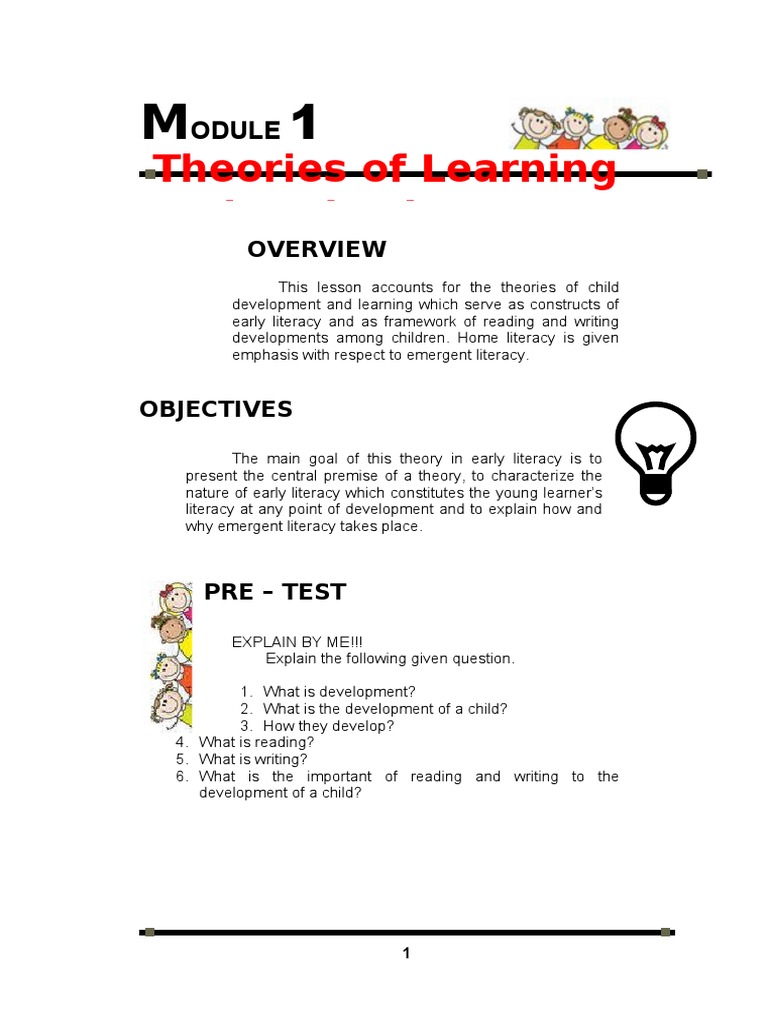 Module 1: Developmental Reading | PDF | Literacy | Constructivism ...
