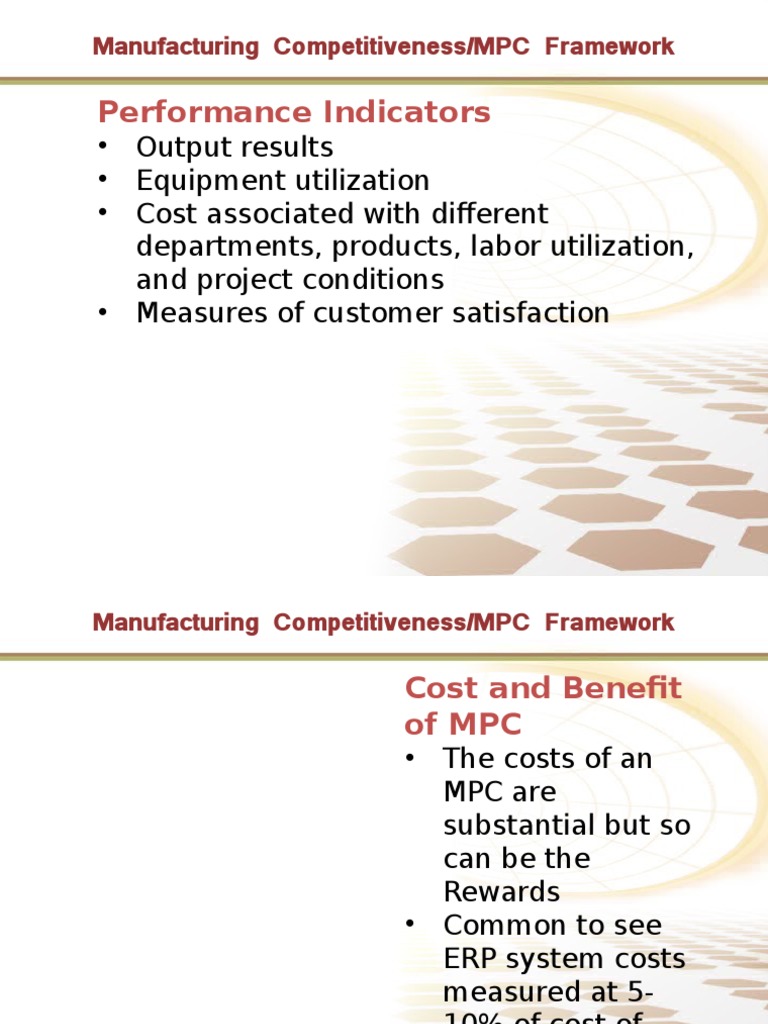 Measuring Manufacturing Performance: A Framework for Evaluating Key ...