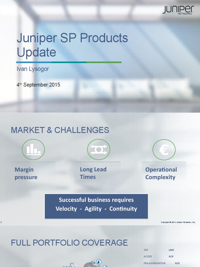 Juniper SP Products Update: Ivan Lysogor | PDF | Virtual Private ...