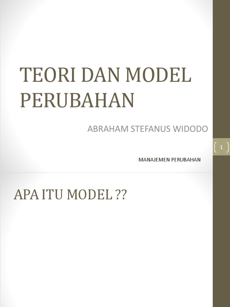 Model Perubahan dalam Manajemen | PDF