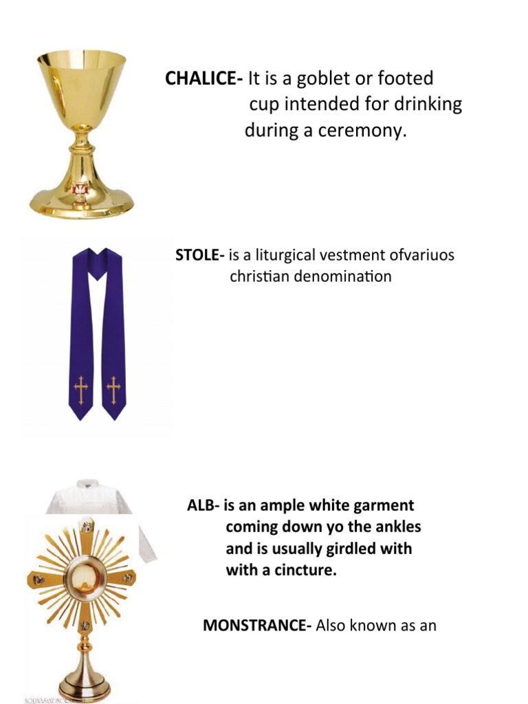 Cup Intended For Drinking During A Ceremony.: CHALICE-It Is A Goblet or ...