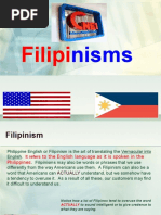 02 Examples of Filipinoism | PDF | Tagalog Language