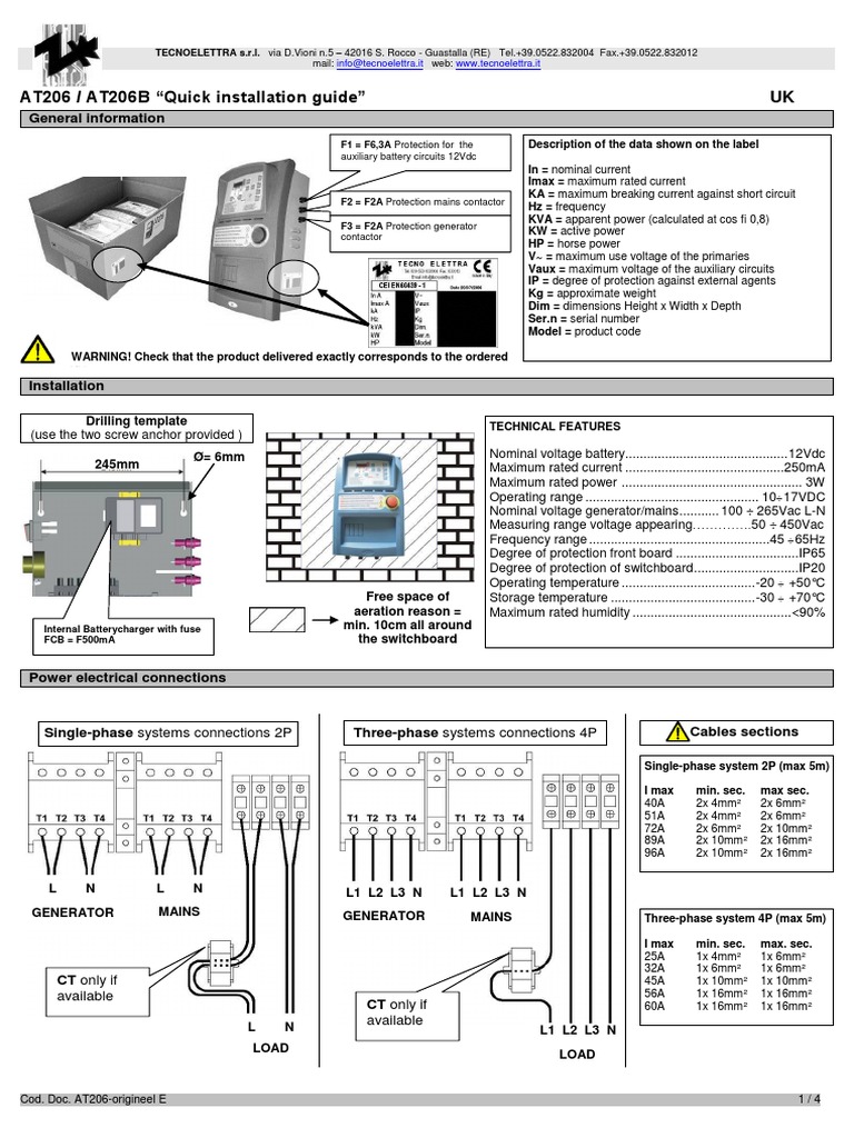 AT206 Quick Installation Guide | PDF | Mains Electricity | Electric ...