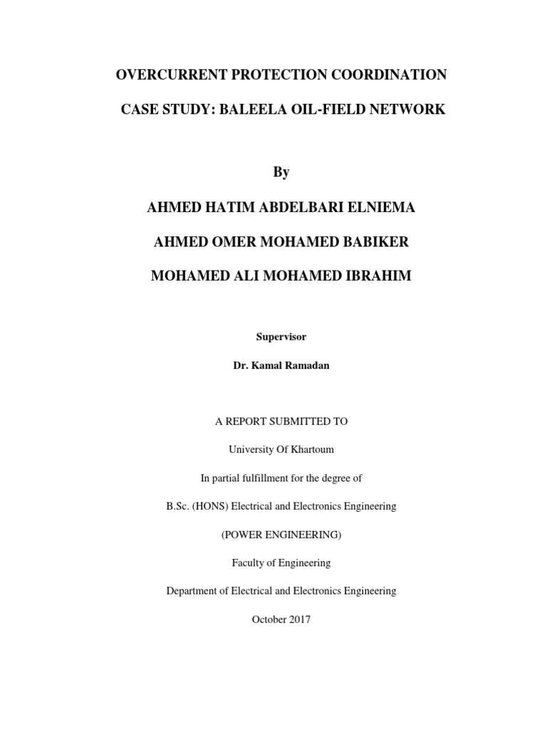 Overcurrent Protection Study For A Power Network PDF | PDF | Electrical ...