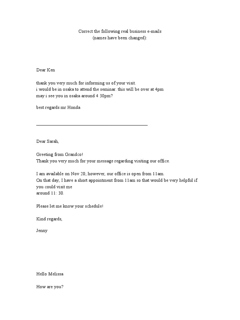 Correct The Business Emails Error Correction and Scaffolding Techniques ...
