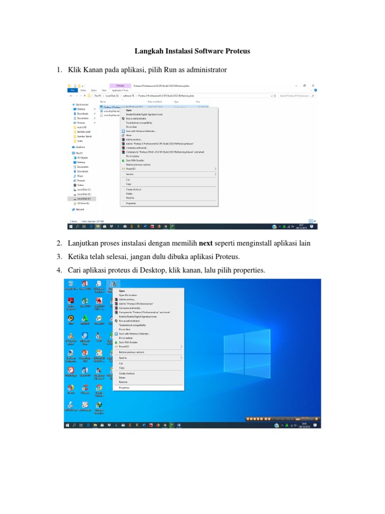 Langkah Instalasi Software Proteus | PDF