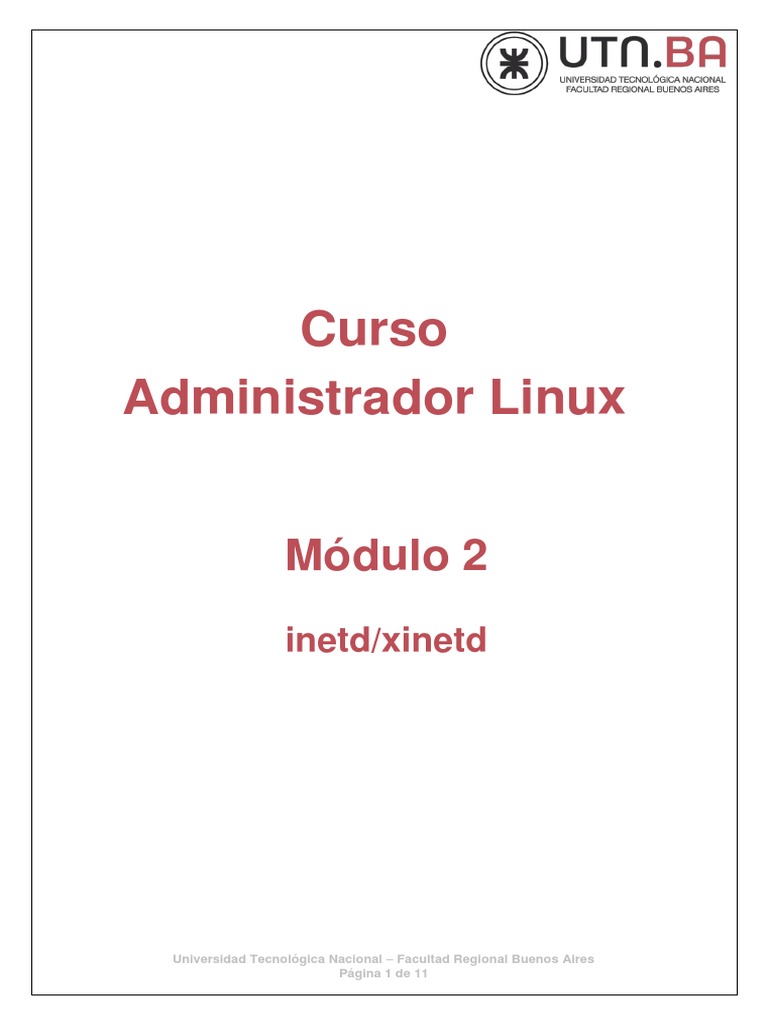 Configuración de inetd y xinetd en Linux | PDF | Protocolo de Control de Transmisión ...
