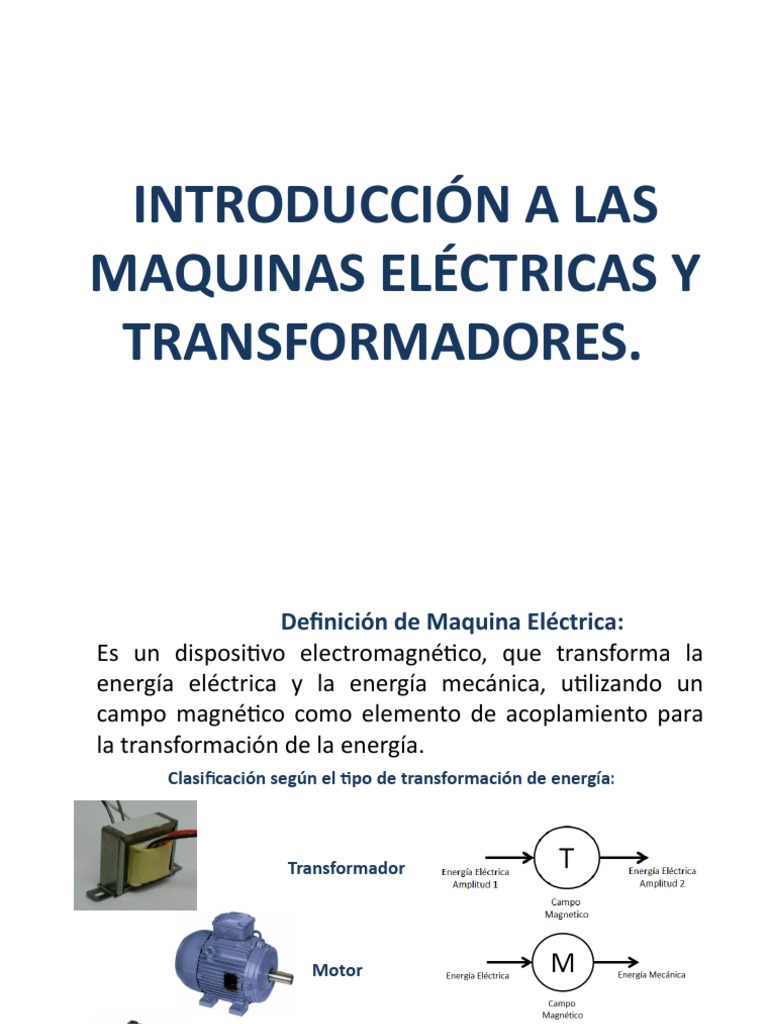Introduccion A Las Maquinas Electricas | PDF | Transformador | Generador eléctrico