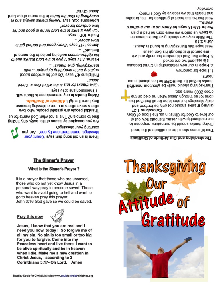 Thanksgiving: Attitude Attitude | PDF | Gratitude | Prayer