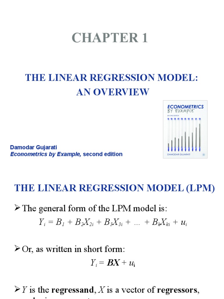 The Linear Regression Model: An Overview: Damodar Gujarati | PDF ...