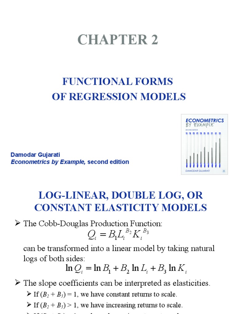 Functional Forms of Regression Models: Damodar Gujarati | PDF | Beta ...
