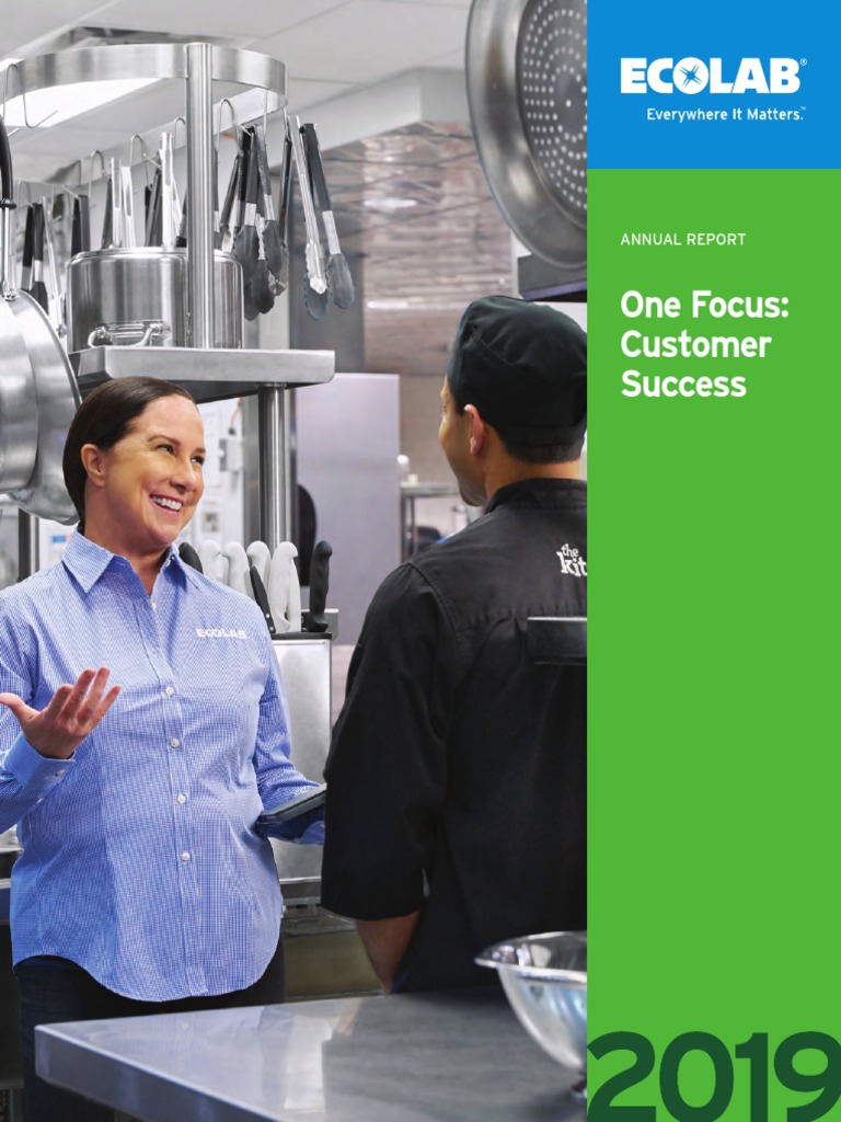 Ecolab Annual Report 2019 Web Version | PDF | Form 10 K | Sustainability