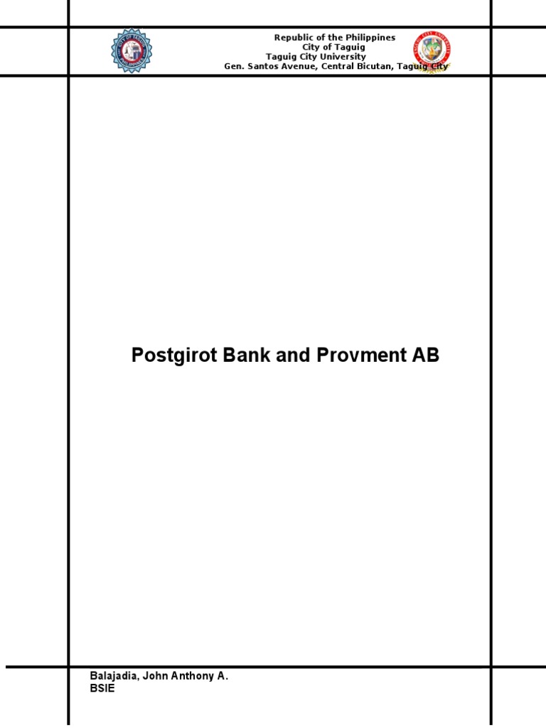 Postgirot Bank and Provment AB | PDF | Wealth | Windows 2000