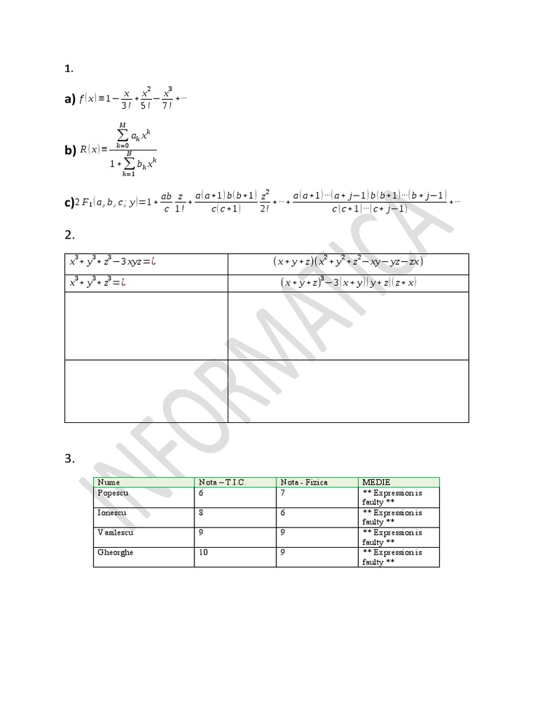 Formulas and expressions for polynomials, series expansions, and ...