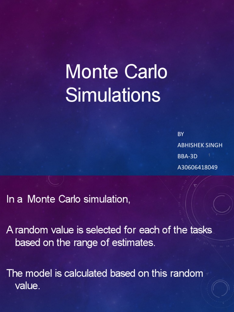 Monte Carlo Simulation Final | PDF | Monte Carlo Method | Randomness