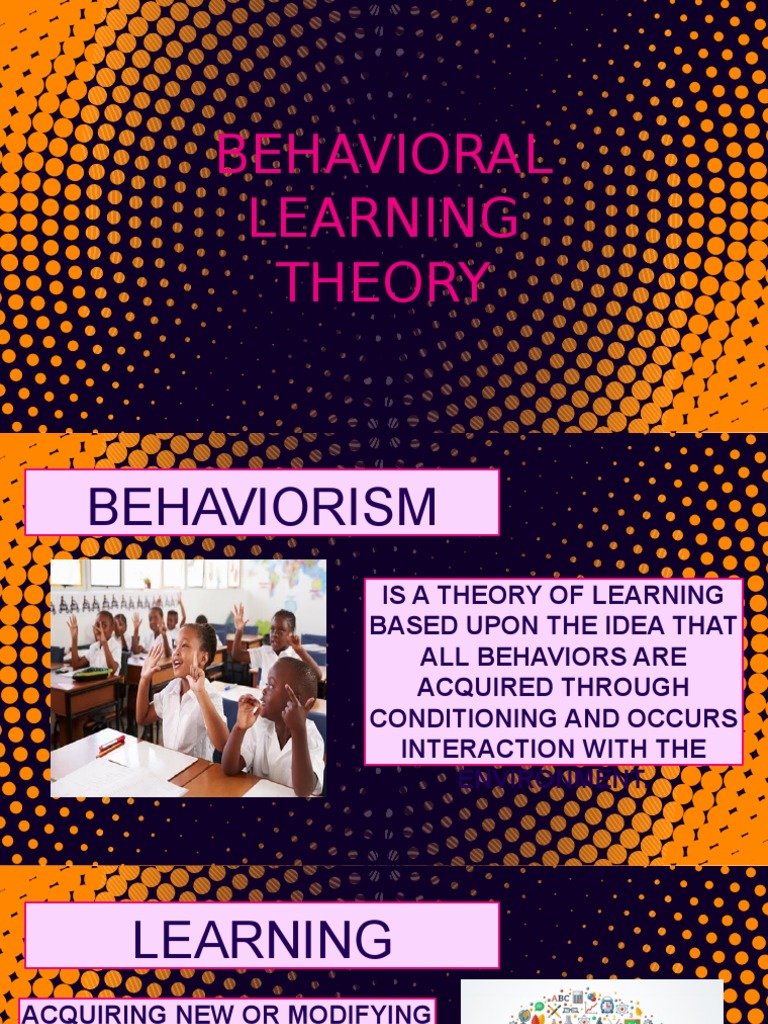 Behavioral Learning Theory | PDF | Classical Conditioning | Reinforcement