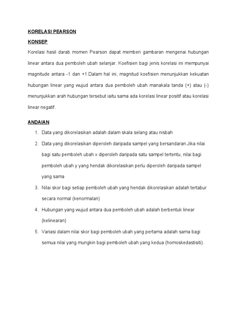 Korelasi Pearson | PDF