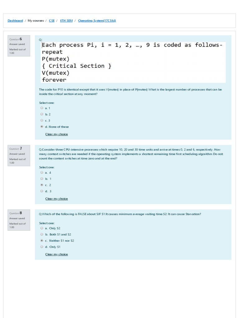 Operating System (17CS64) (Page 2 of 6) | PDF | Computers
