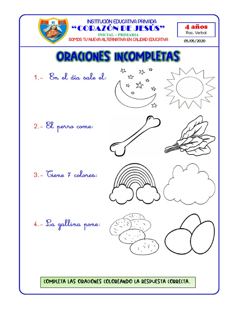 Oraciones Incompletas | PDF