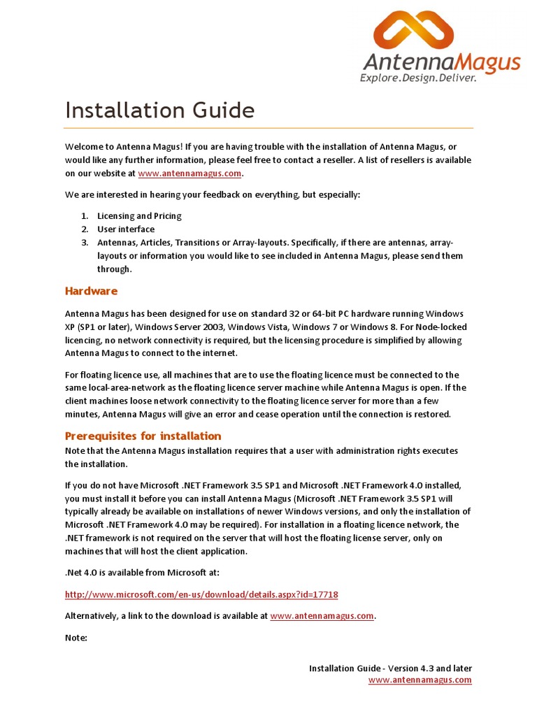 Antenna Magus Installation Guide | PDF | Installation (Computer ...