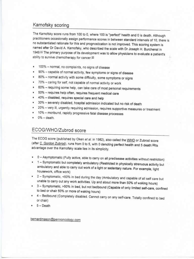 Performance Status | PDF