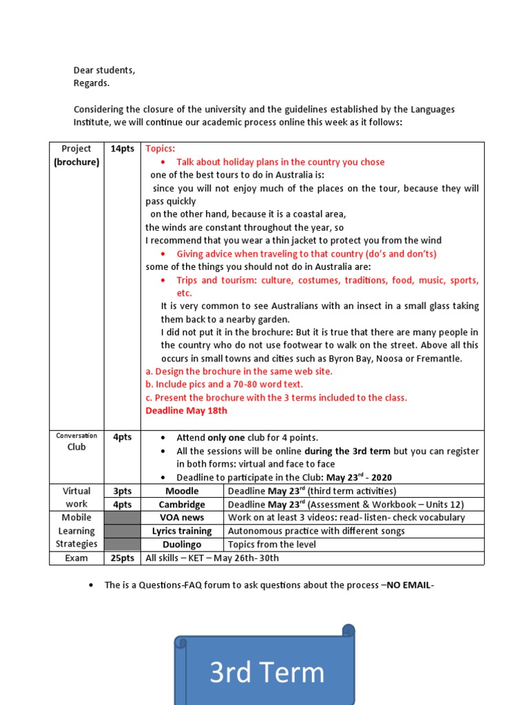 3rd Term - Level 3 | PDF | Pedagogy | Learning