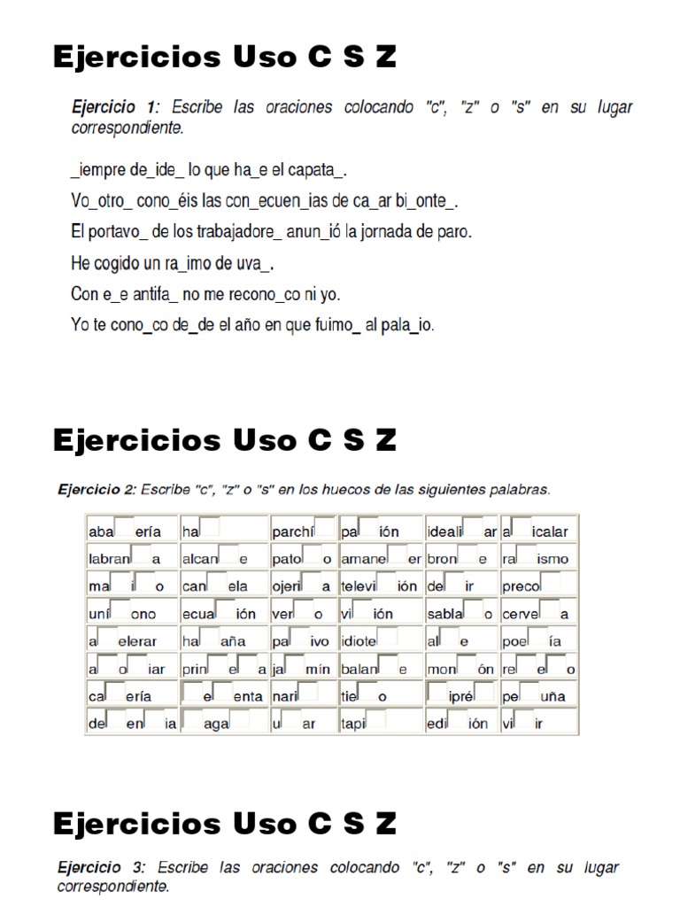 Exposición - Uso C S Z | PDF