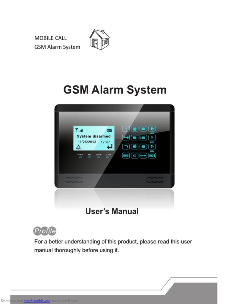 GSM Alarm System: User's Manual | PDF | Remote Control | Electrical ...