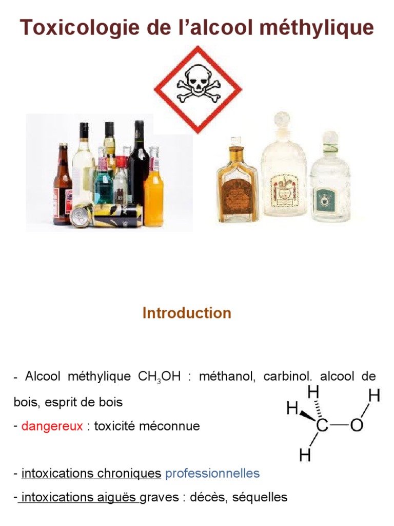 Toxicologie Du Méthanol | PDF | Méthanol | Toxicologie