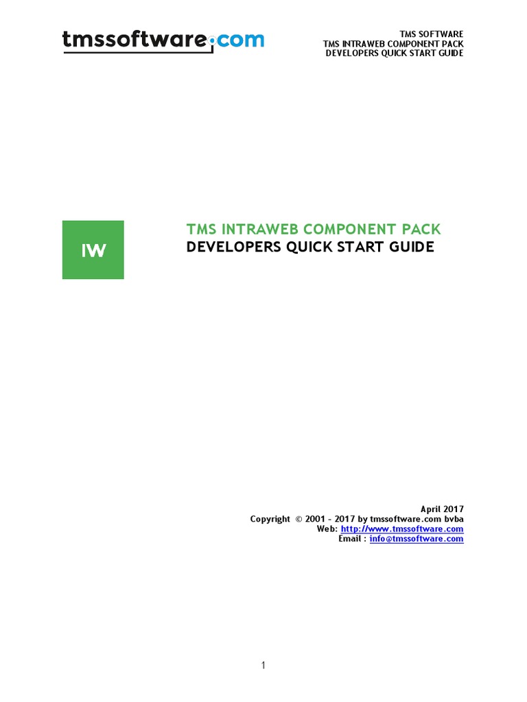 Tms Intraweb Component Pack Quick Start Pdf Websites Zip File Format