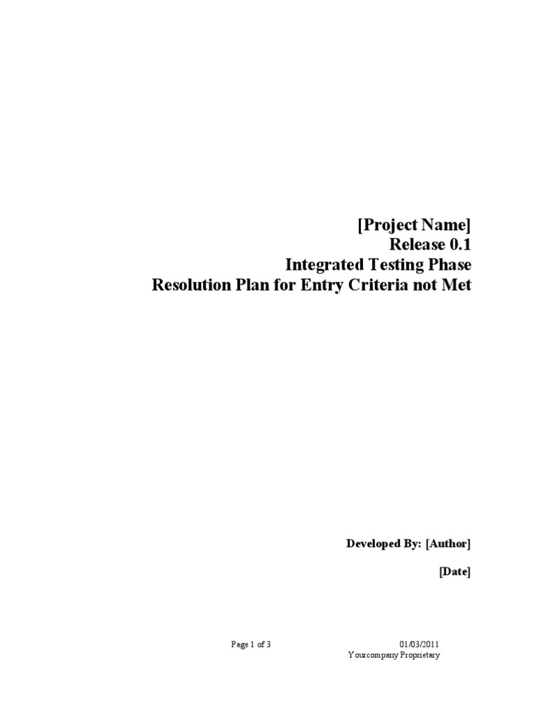 Resolution Plan Template V1 | PDF | Computing | Software