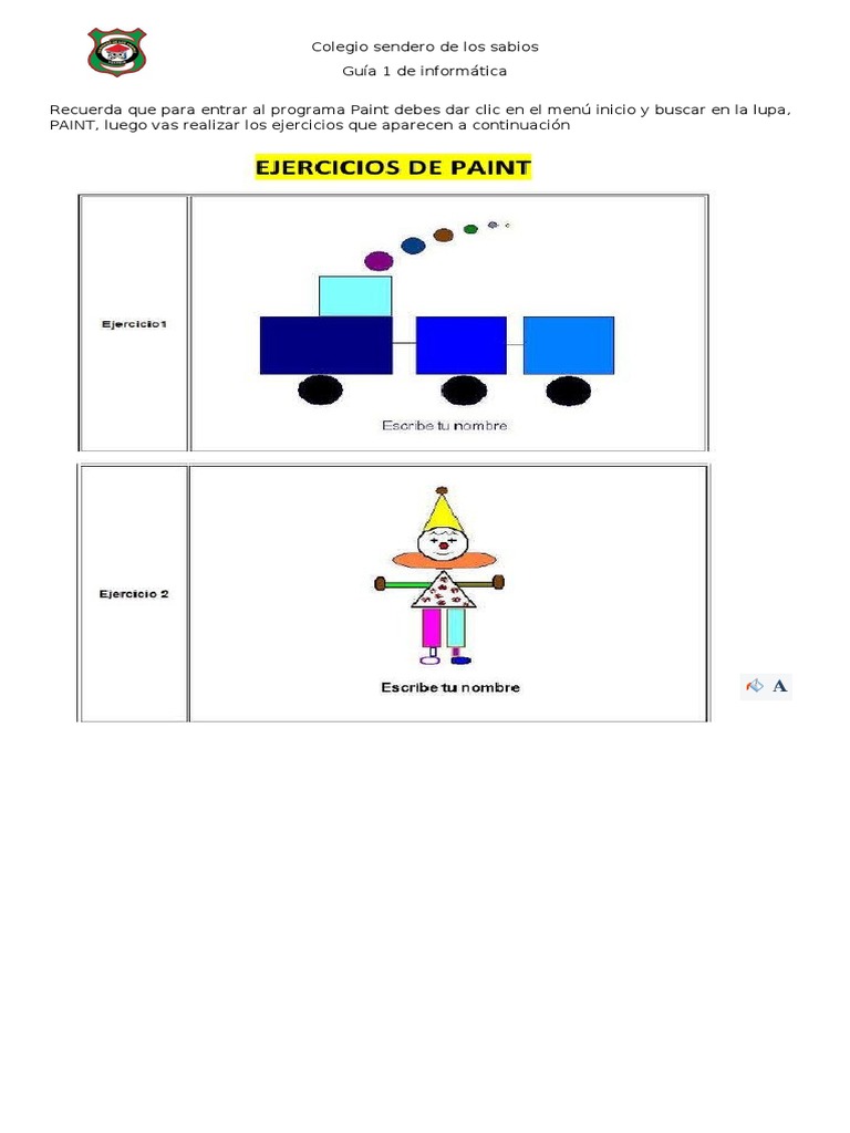 Ejercicios Paint 1 | PDF