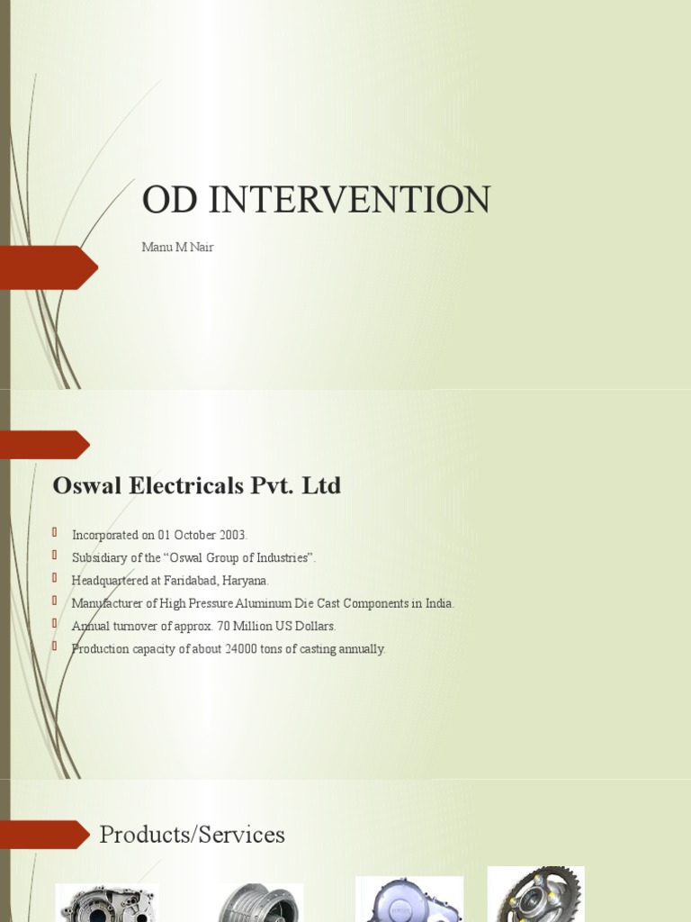 Od Intervention: Manu M Nair | PDF | Automation | Casting