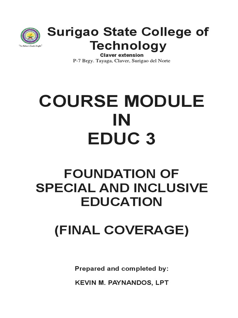 Educ3 Manual 1 | Download Free PDF | Intellectual Giftedness | Special Education