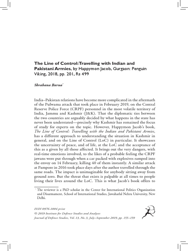 The Line of Control: Travelling With Indian and Pakistani Armies, by ...
