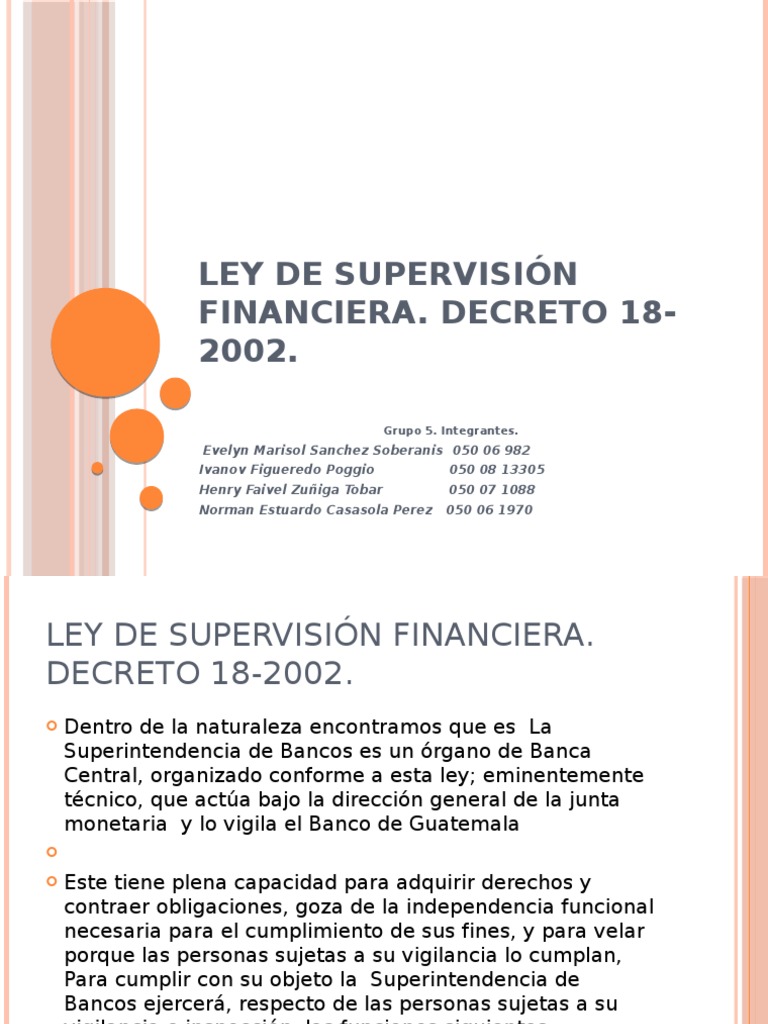 Ley de Supervisión Financiera. Presentación.2 | PDF | Apelación | Presupuesto