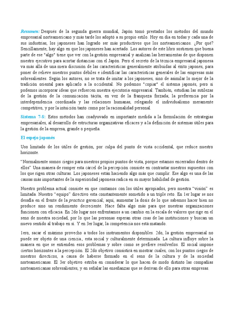 El Secreto de La Técnica Empresarial Japonesa | PDF | Japón | Science